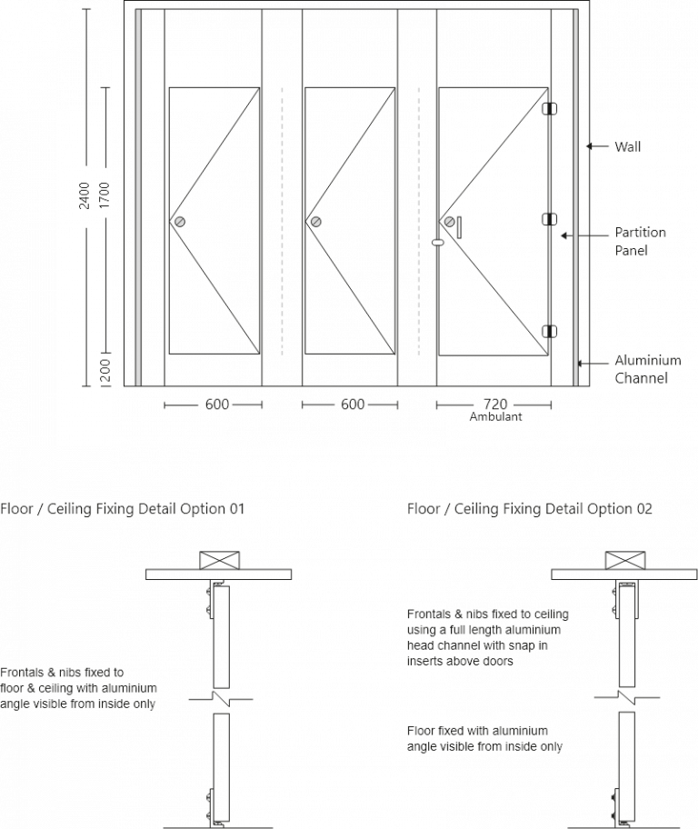 Floor Mount Ceiling Fixed - CommFab